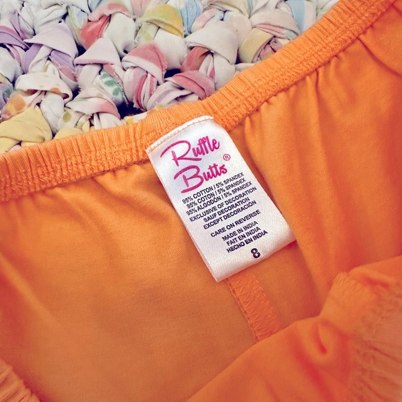 Ruffle Butts | Bottoms | Ruffle Butts Striped Ruffle Pants And Orange ...